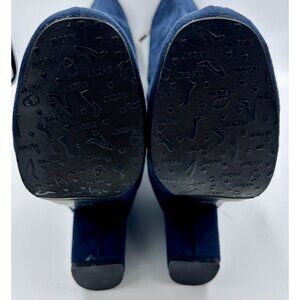 Jingpin | Shoes | Jingpin Boots Blue Suede Heeled Size 65 Nwot | Poshmark